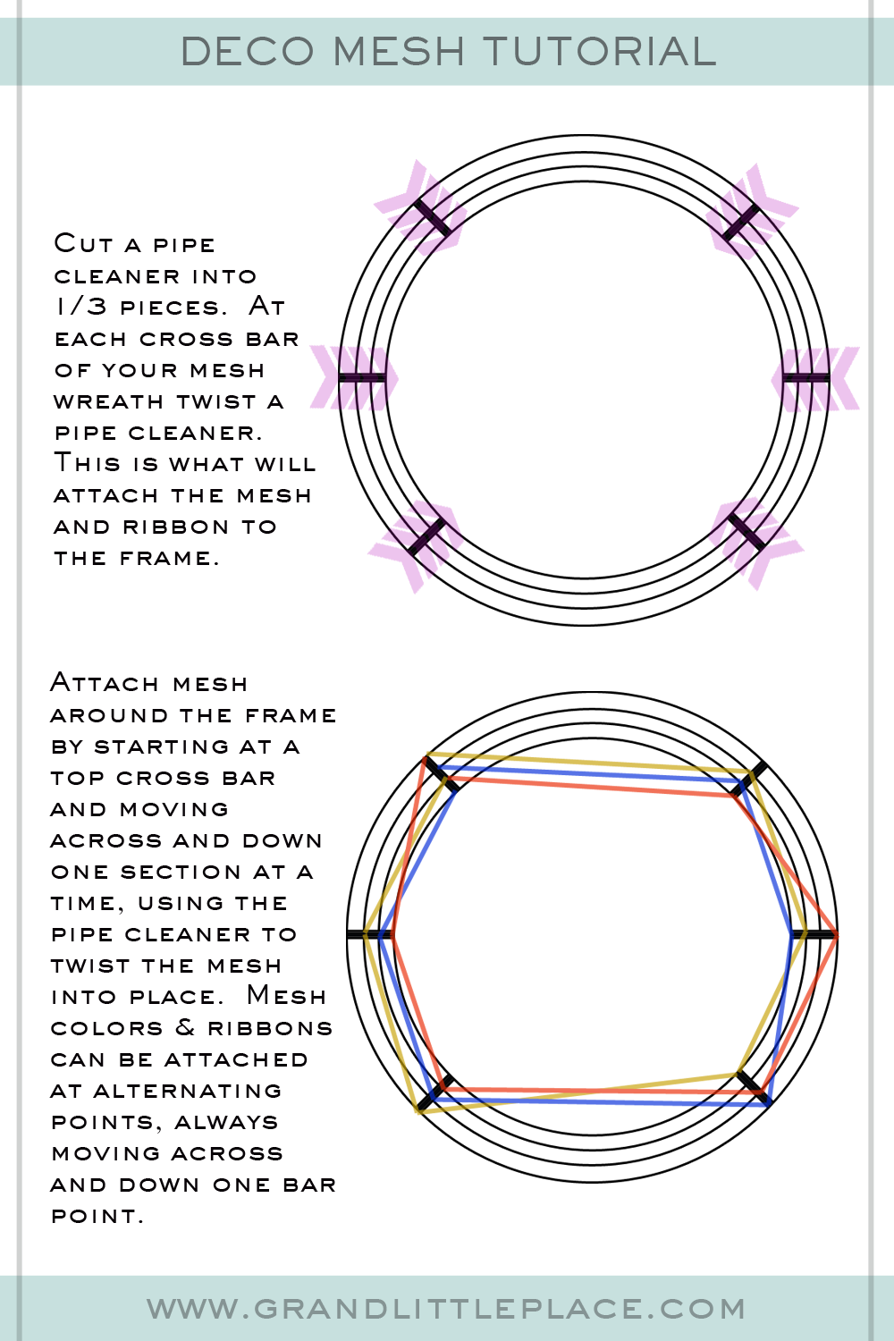 Halloween Deco Mesh Wreath Tutorial • Grand Little Place