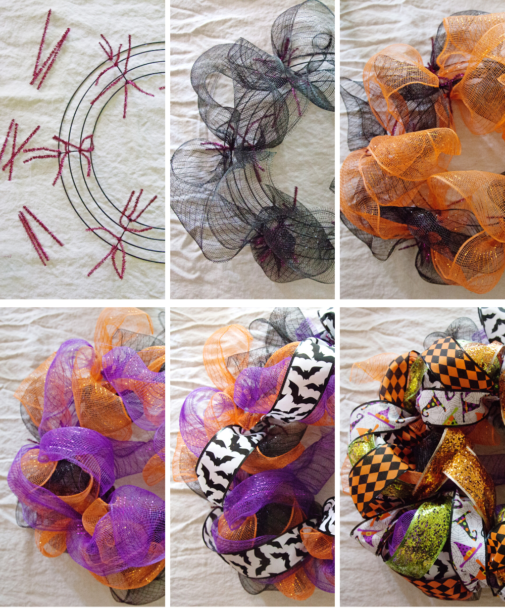 Halloween Deco Mesh Wreath Tutorial • Grand Little Place